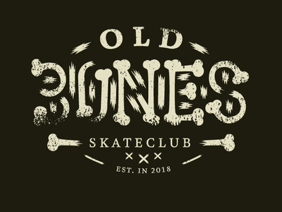 Old Bones Skateclub logo by Pommes on Dribbble