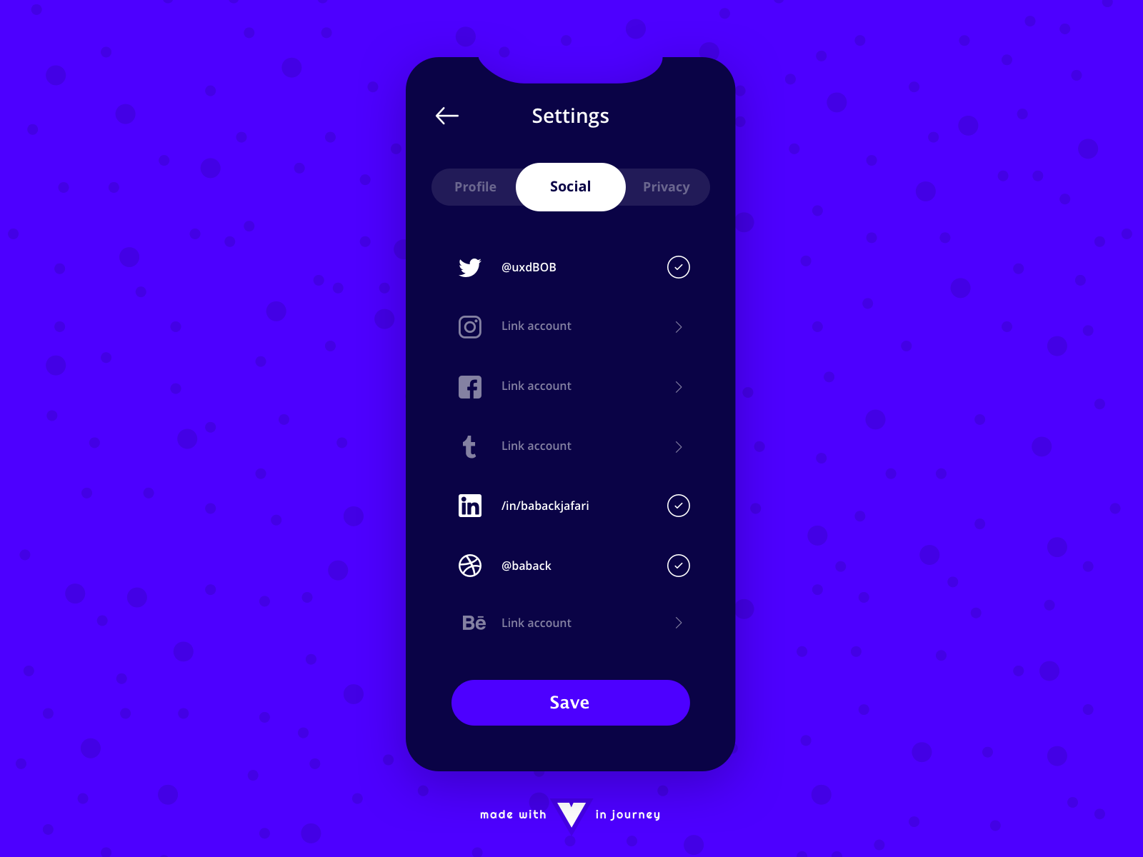 Mobile App Settings by Baback Jafari on Dribbble