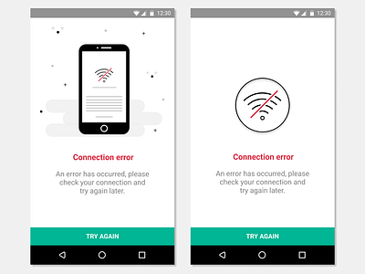 Connection error by Amanda de Marco on Dribbble