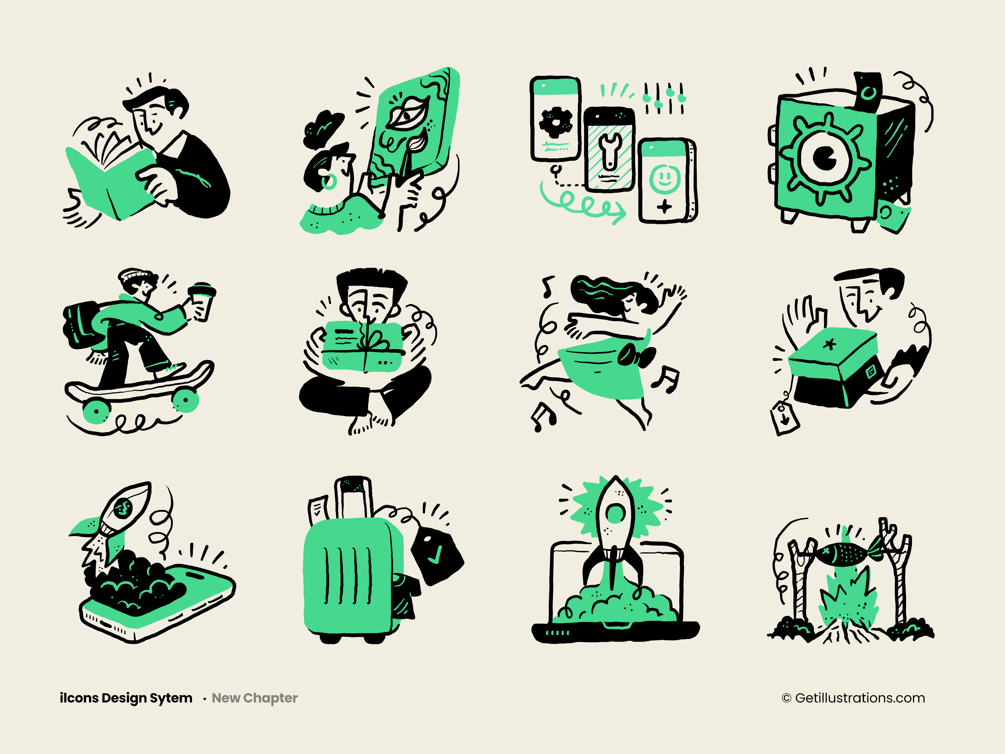 Ilcons Design System illustrations by Getillustrations on Dribbble