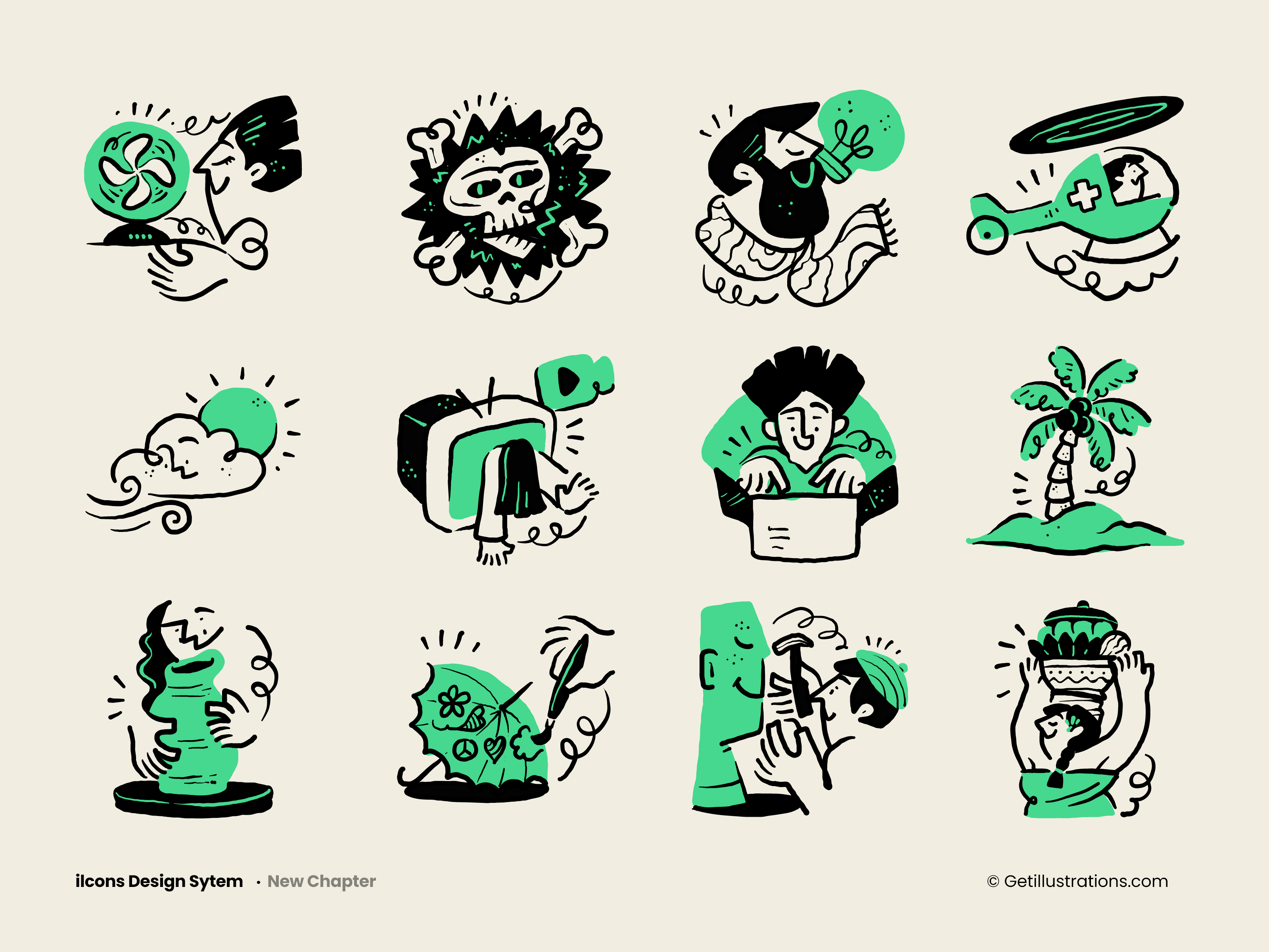 Ilcons Design System illustrations by Getillustrations on Dribbble