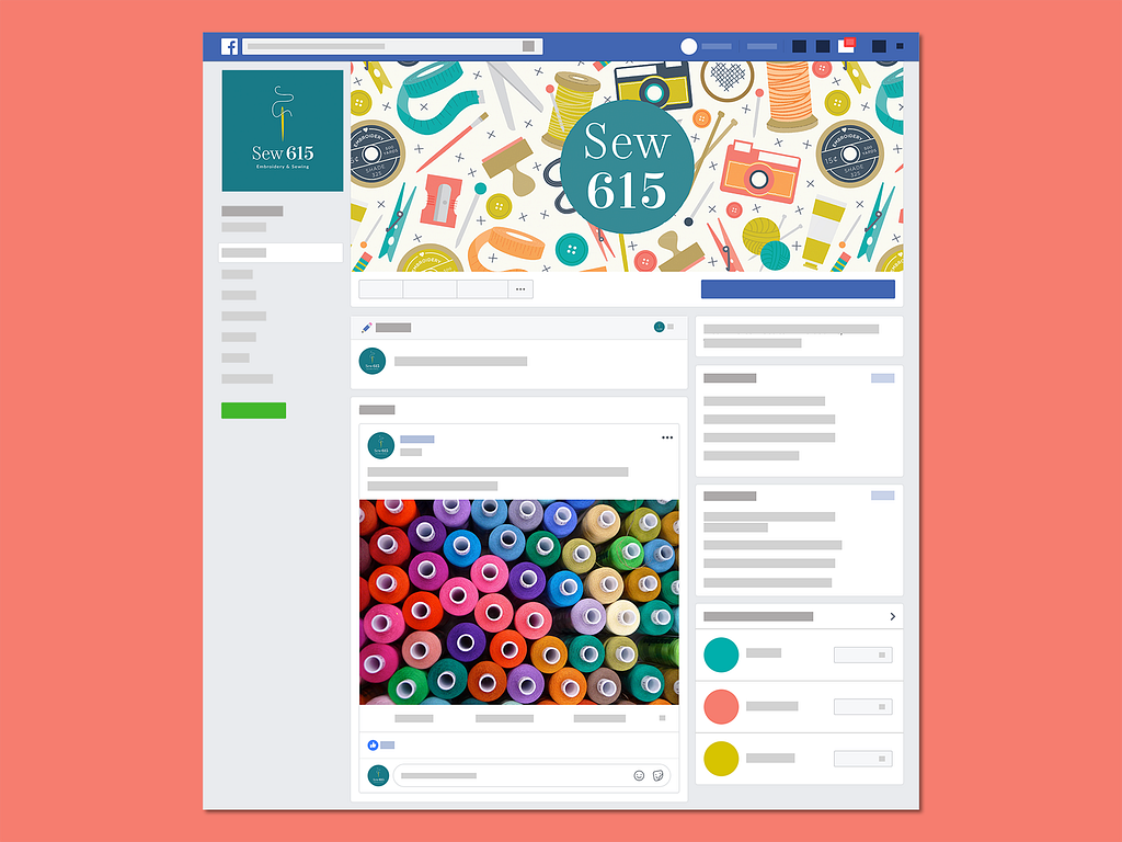 Sew 615 Facebook Banner by Alyson Starks on Dribbble