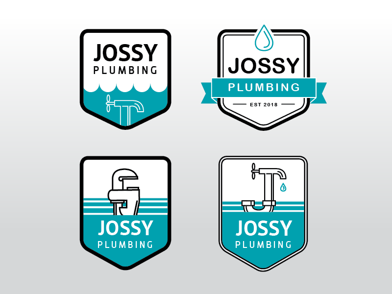 Jossy Plumbing logo options by Alex Burch on Dribbble