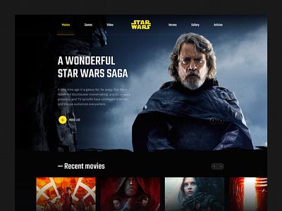 Star Wars | Concept website by Roman D on Dribbble