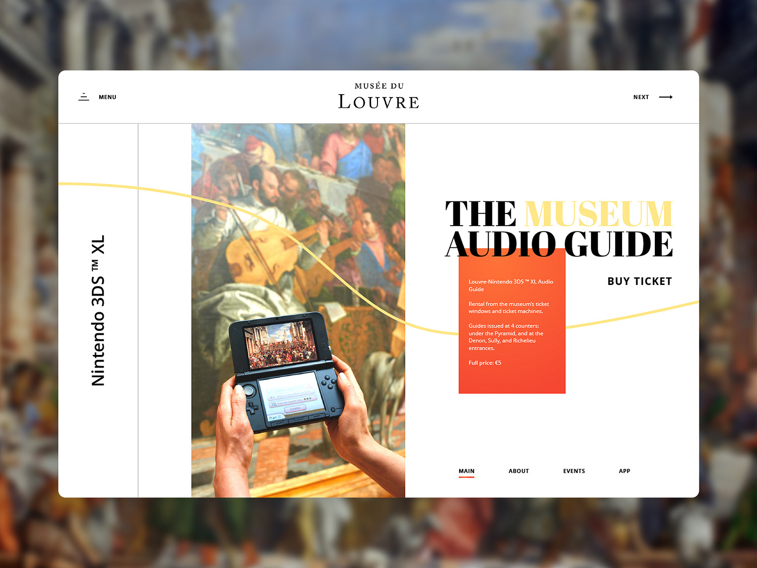Louvre landing page redesign by Eugene Evgen for Xebia Poland on Dribbble