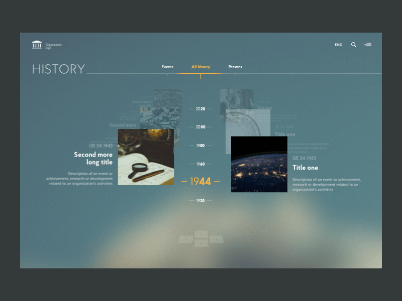 Animated timeline's prototype by Pavel Zakotyansky on Dribbble