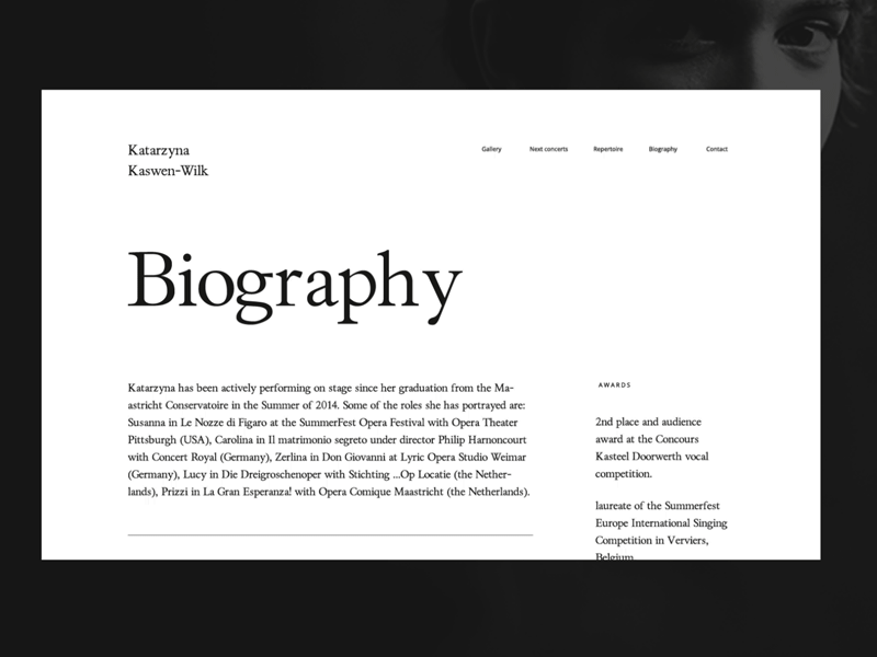 Browse thousands of Biography UI images for design inspiration | Dribbble