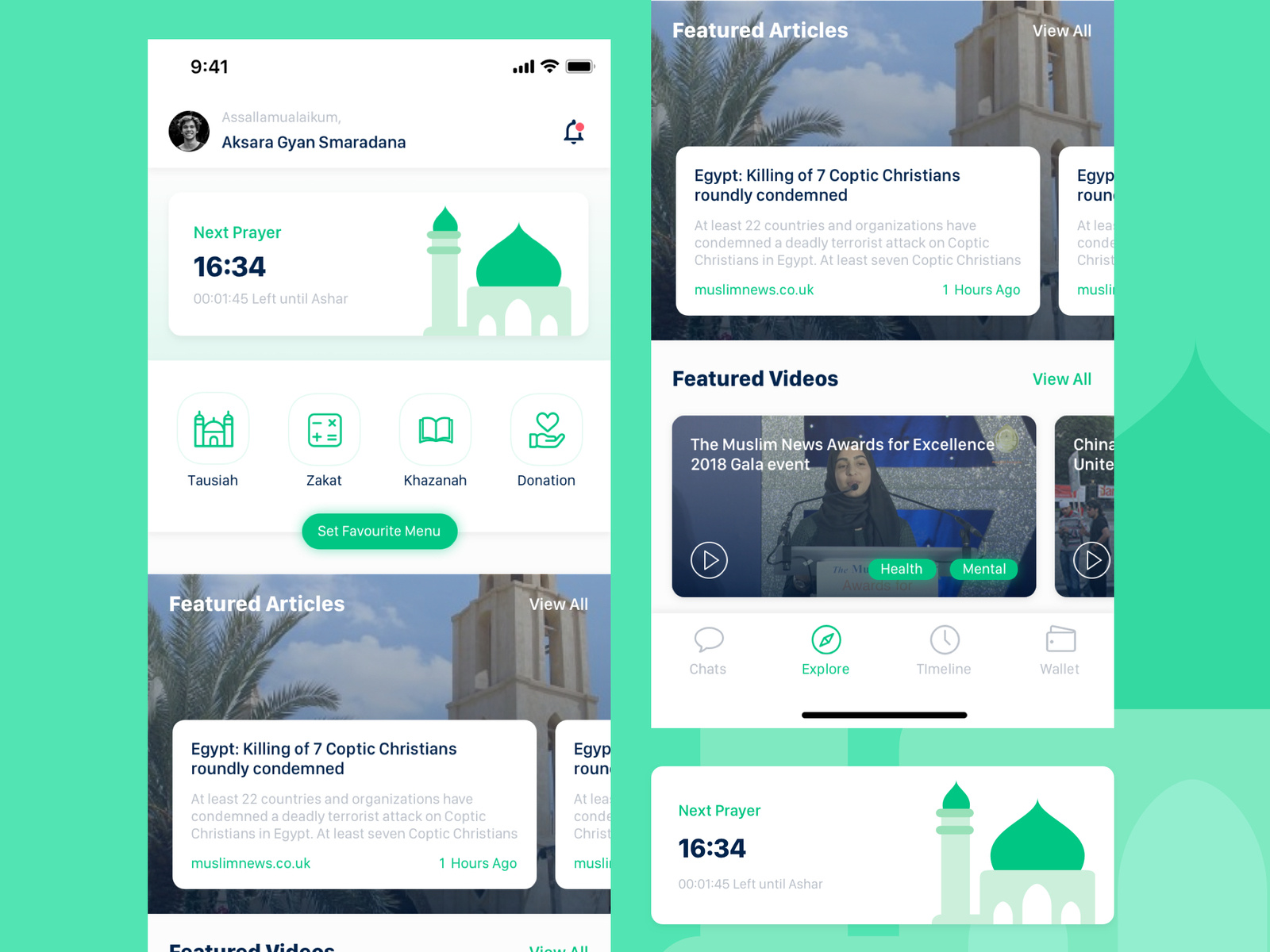 Muslim App Exploration by Sakti Ardika on Dribbble