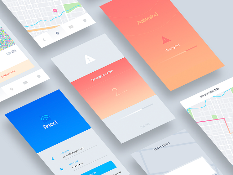 Safety App by Hamid B on Dribbble