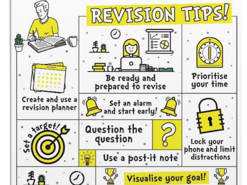 Revision tips poster by doodle education on Dribbble