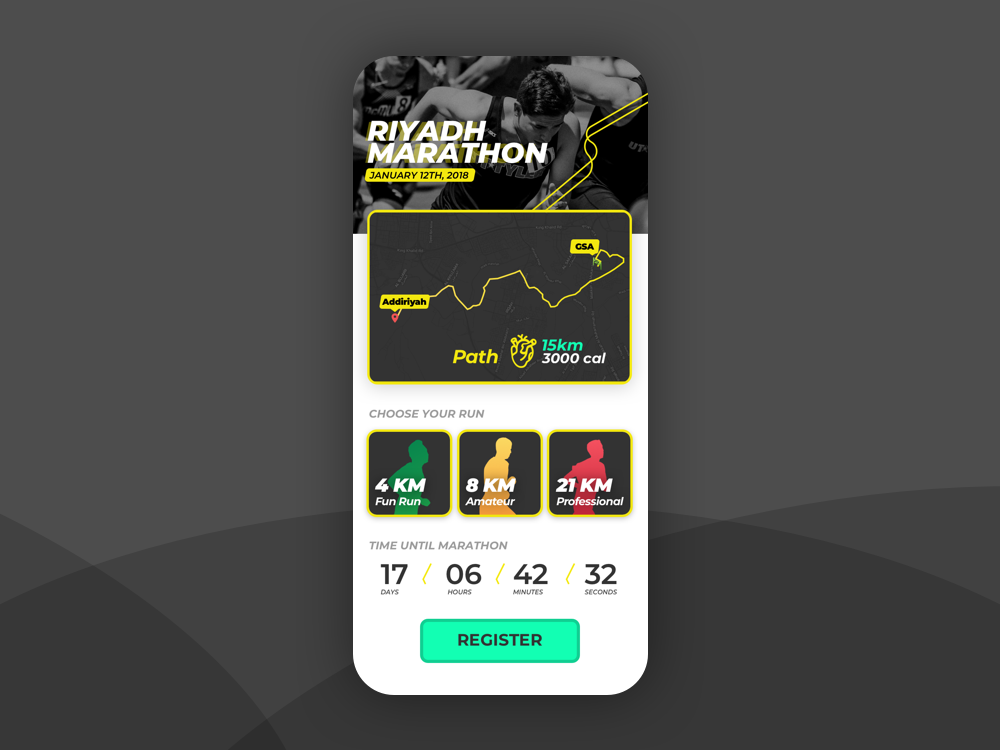Marathon App Design by UXBERT Labs on Dribbble