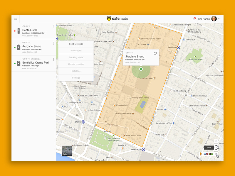 GPS tracking dashboard by Rachid Lajmi on Dribbble