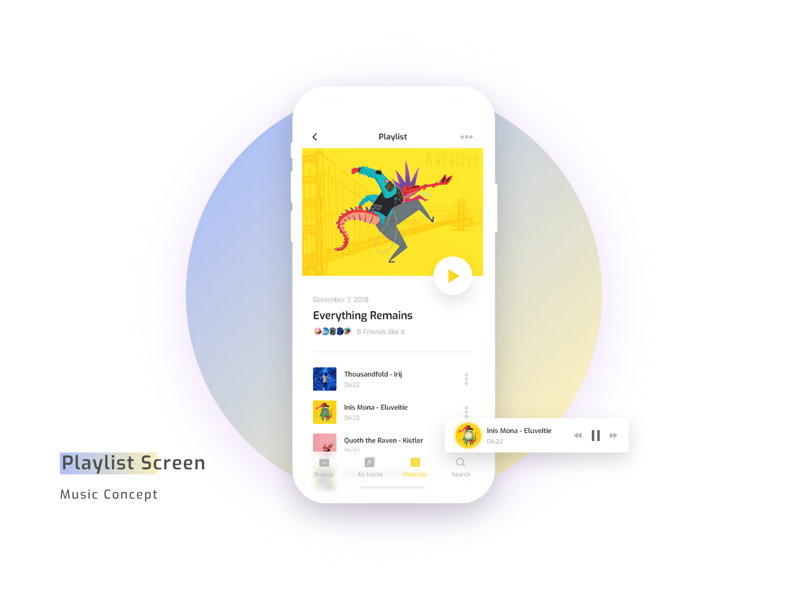 Daily UI Challenge: Music App - Playlist Screen by Huy Quang on Dribbble