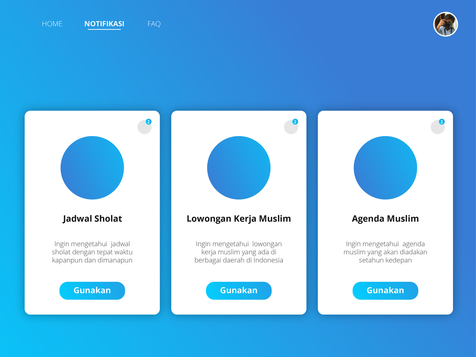 Notifications UI Page by Wiwin on Dribbble