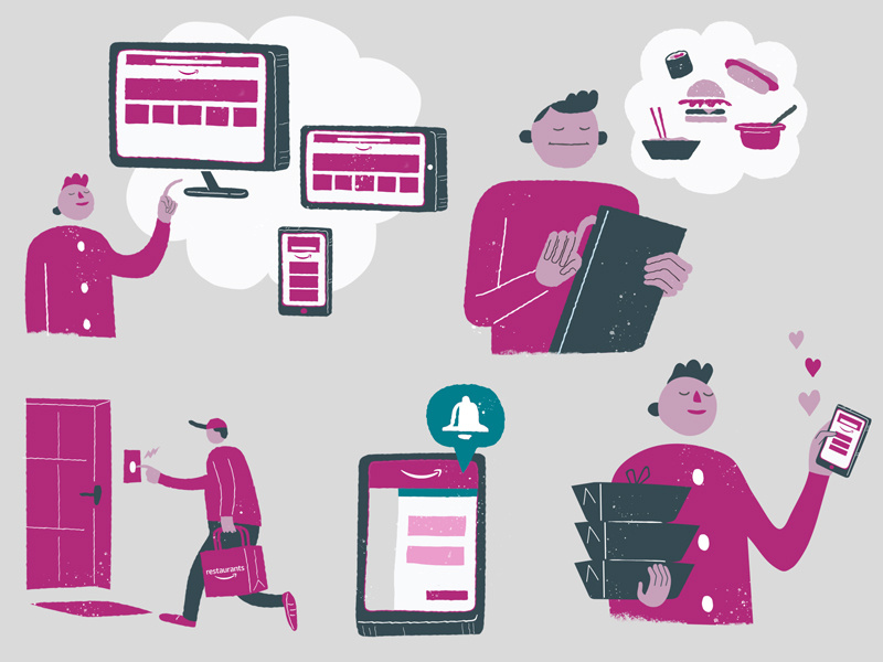 Amazon Restaurants icons by Mike McKeogh on Dribbble