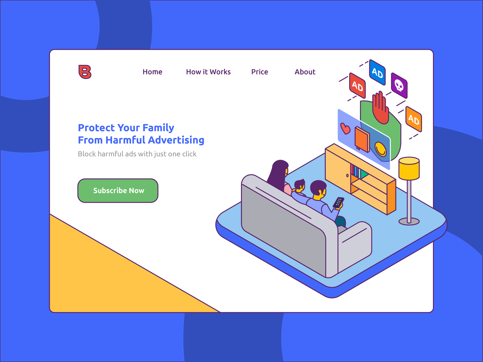 Ad Blocker Banner Illustration by Berkah Studio on Dribbble