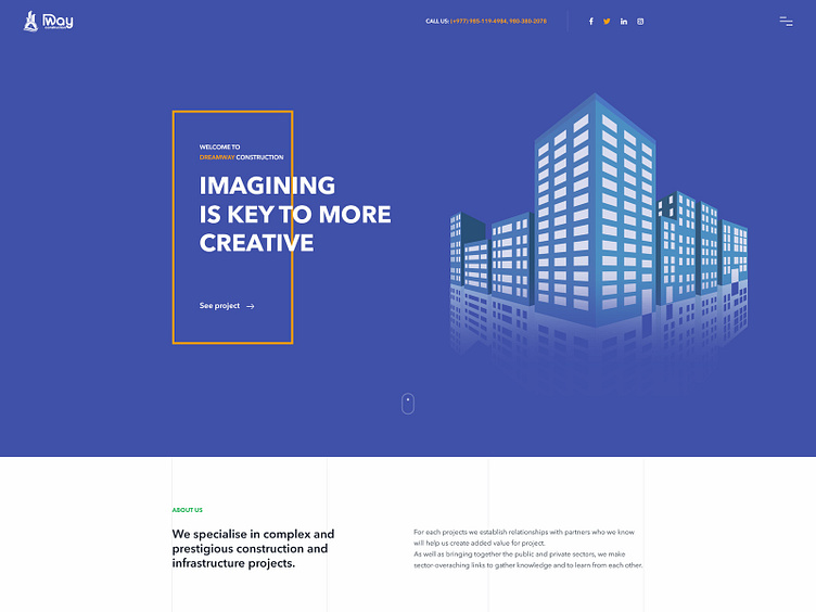 Construction Company UI/UX Design by Sharad Sharma on Dribbble