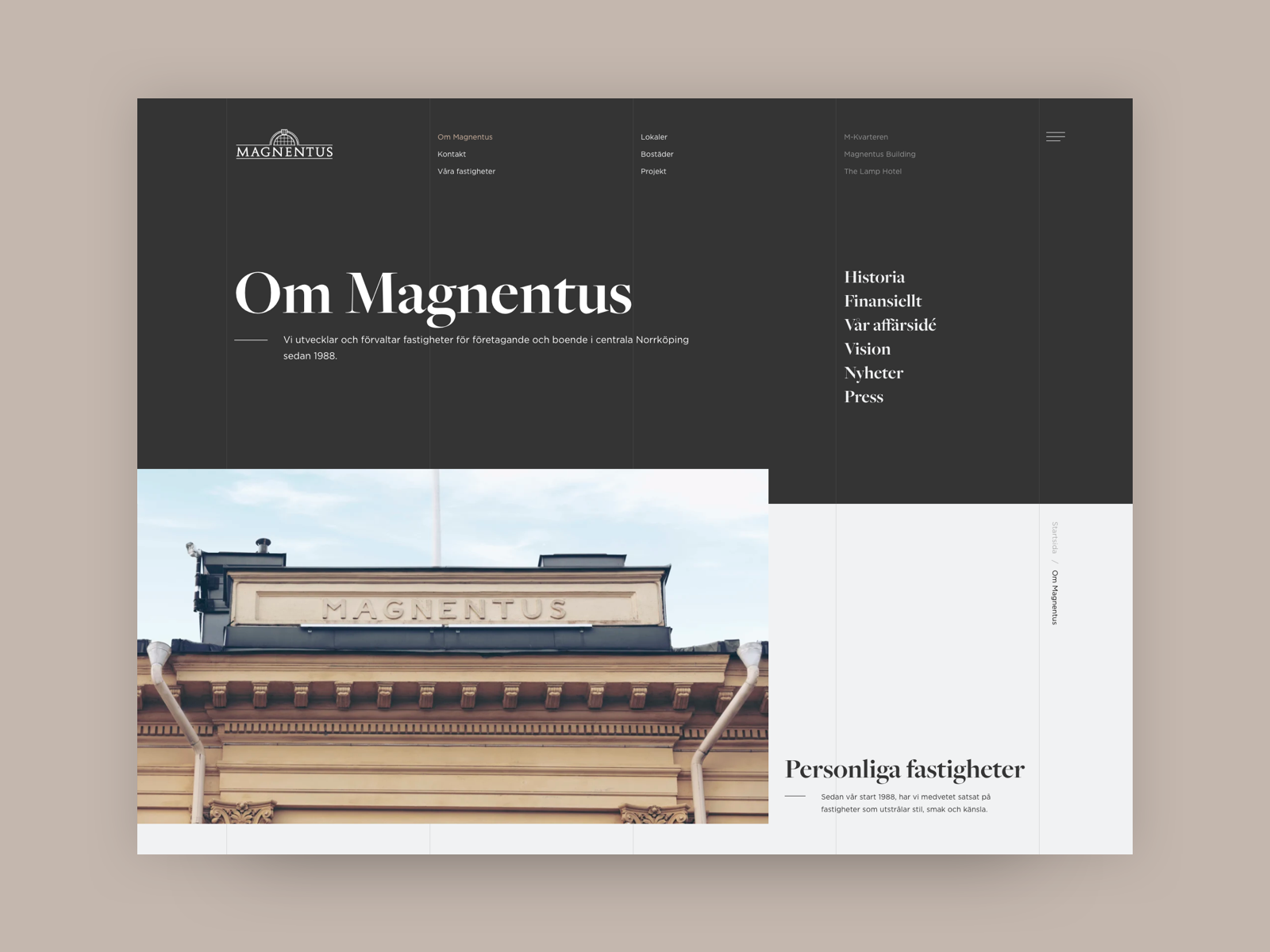 Magnentus About Page by Andreas Antonsson for Significant Bit on Dribbble