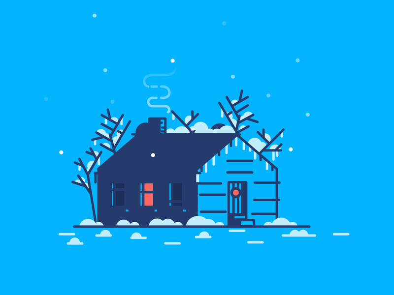 Winter house by Tanya Melnikova on Dribbble