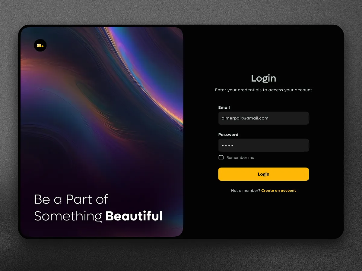 Browse thousands of Dark Theme Login images for design inspiration ...