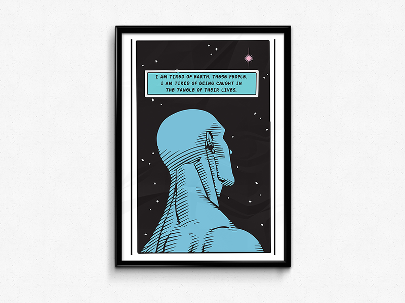 Dr Manhattan poster by Oriane on Dribbble