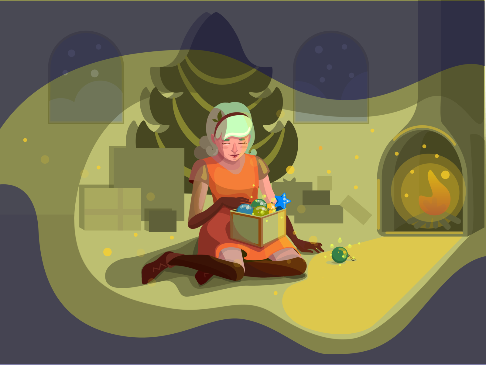 Mandarin girl by Svetkina Darya on Dribbble