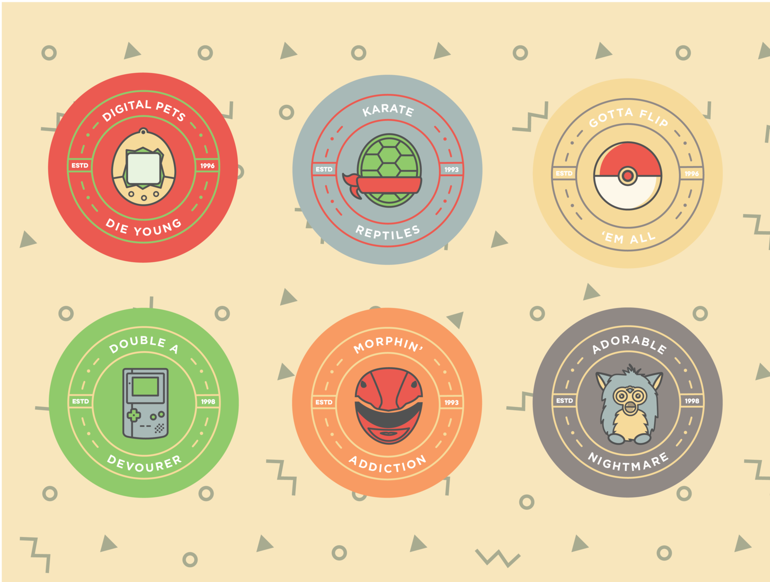 Limited Edition 90's POG Set by Andrew Griswold on Dribbble