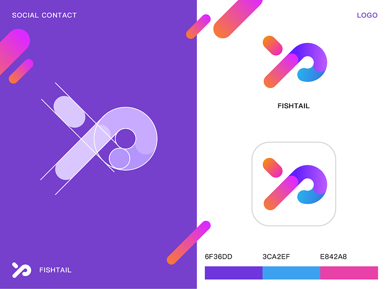 fishtail logo by dave si on Dribbble