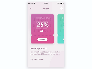 Coupon UI design by Chloe Wu on Dribbble