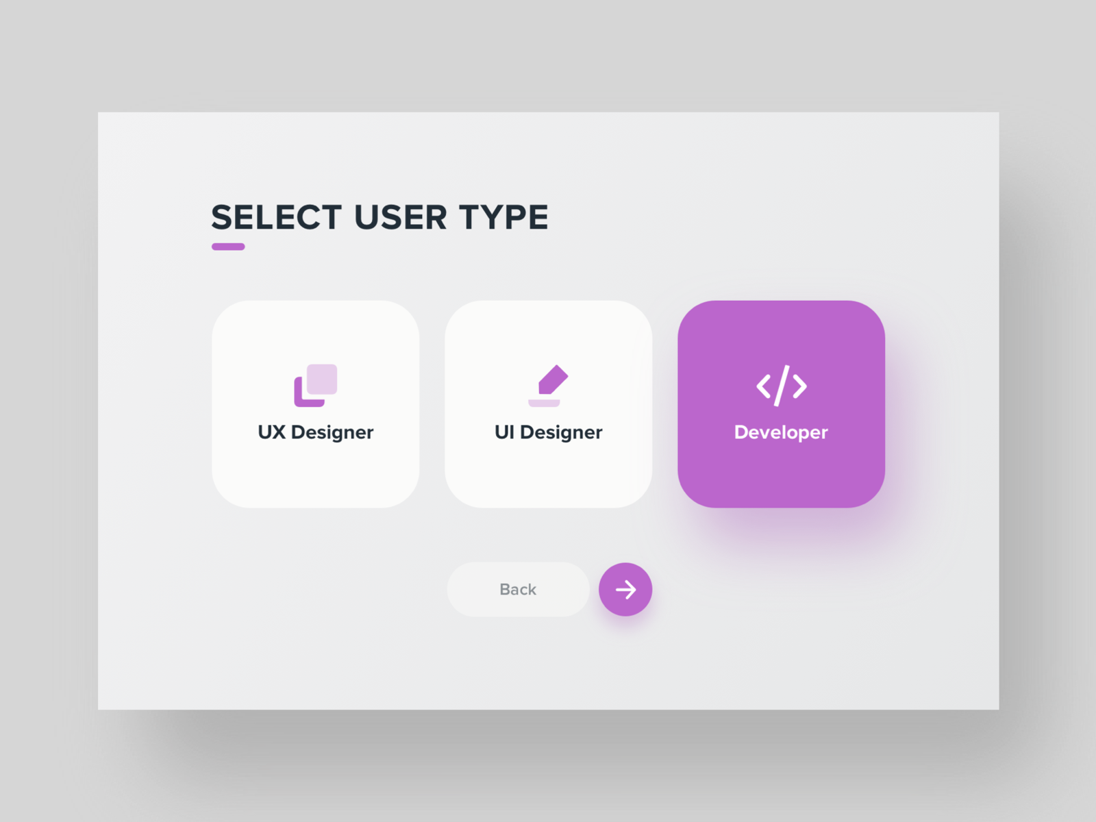 Dribbble - select_user_type2.png by Elena Perminova