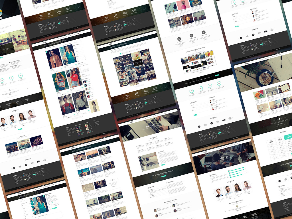 Moki - Multipurpose PSD Template Pages by Mai Xuan Man on Dribbble
