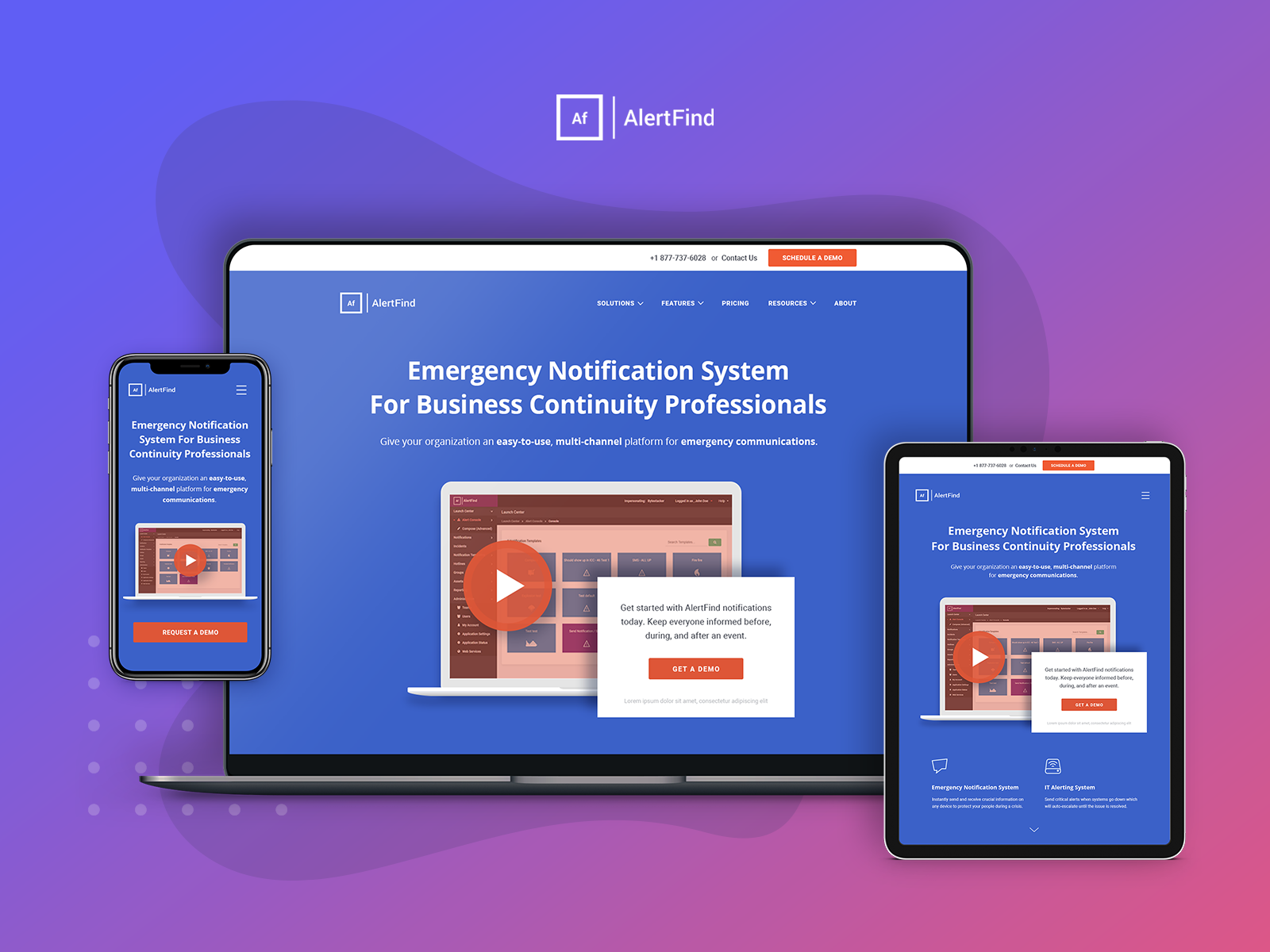 Alertfind Website by Eagle-Eye Media on Dribbble