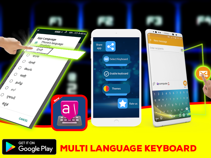 Multi language keyboard: Dual languages typing by waqif on Dribbble