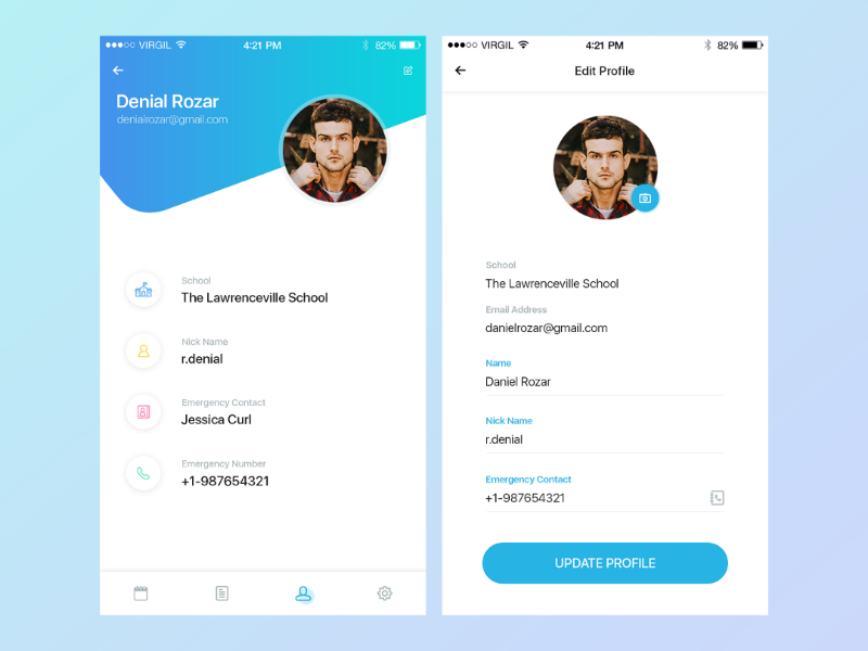 Profile View by Sujata Kushwaha 🏀 on Dribbble