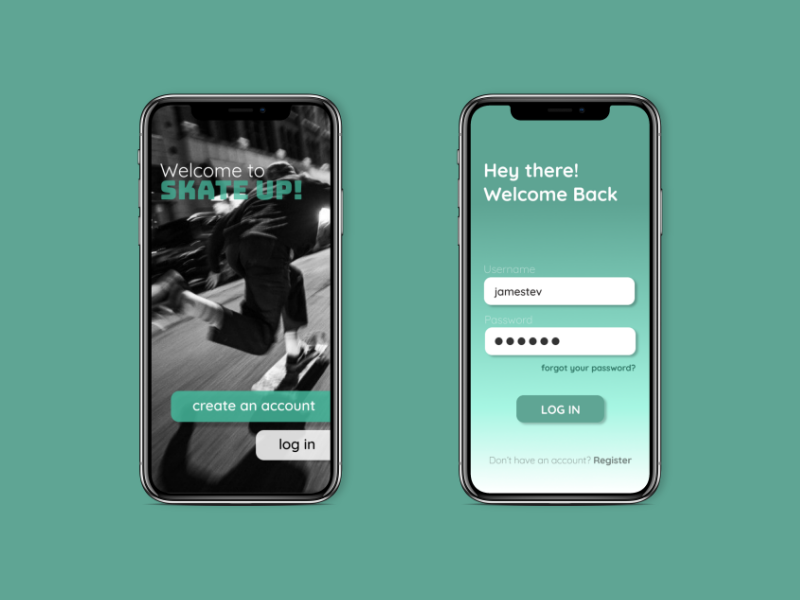 SkateUp Application UI by Istem Yildiran on Dribbble