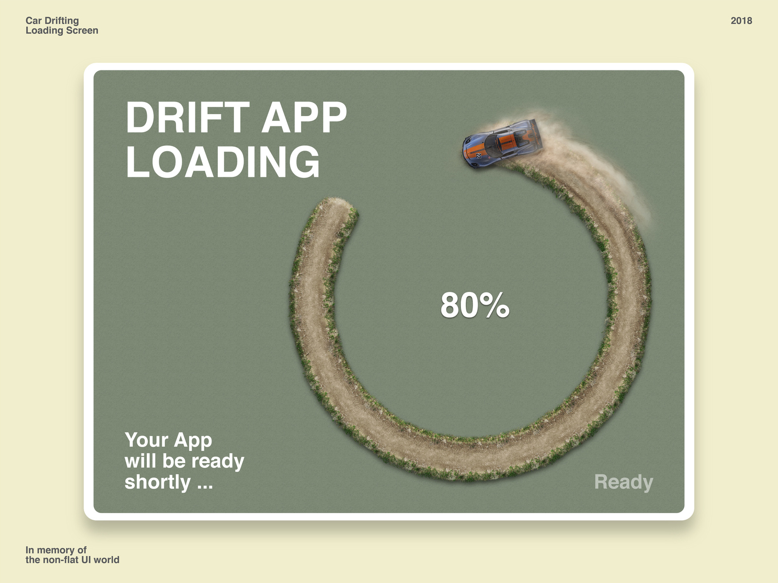 Drift Loading Screen by Jackie Price on Dribbble