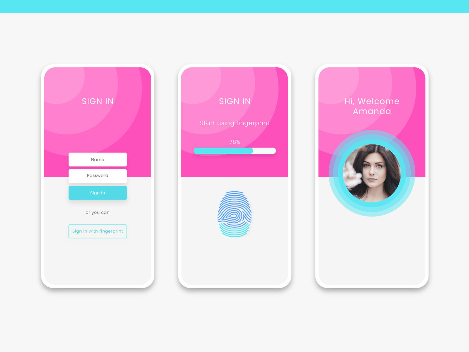 Sign in Fingerprint UI by Akbar Yudharta on Dribbble