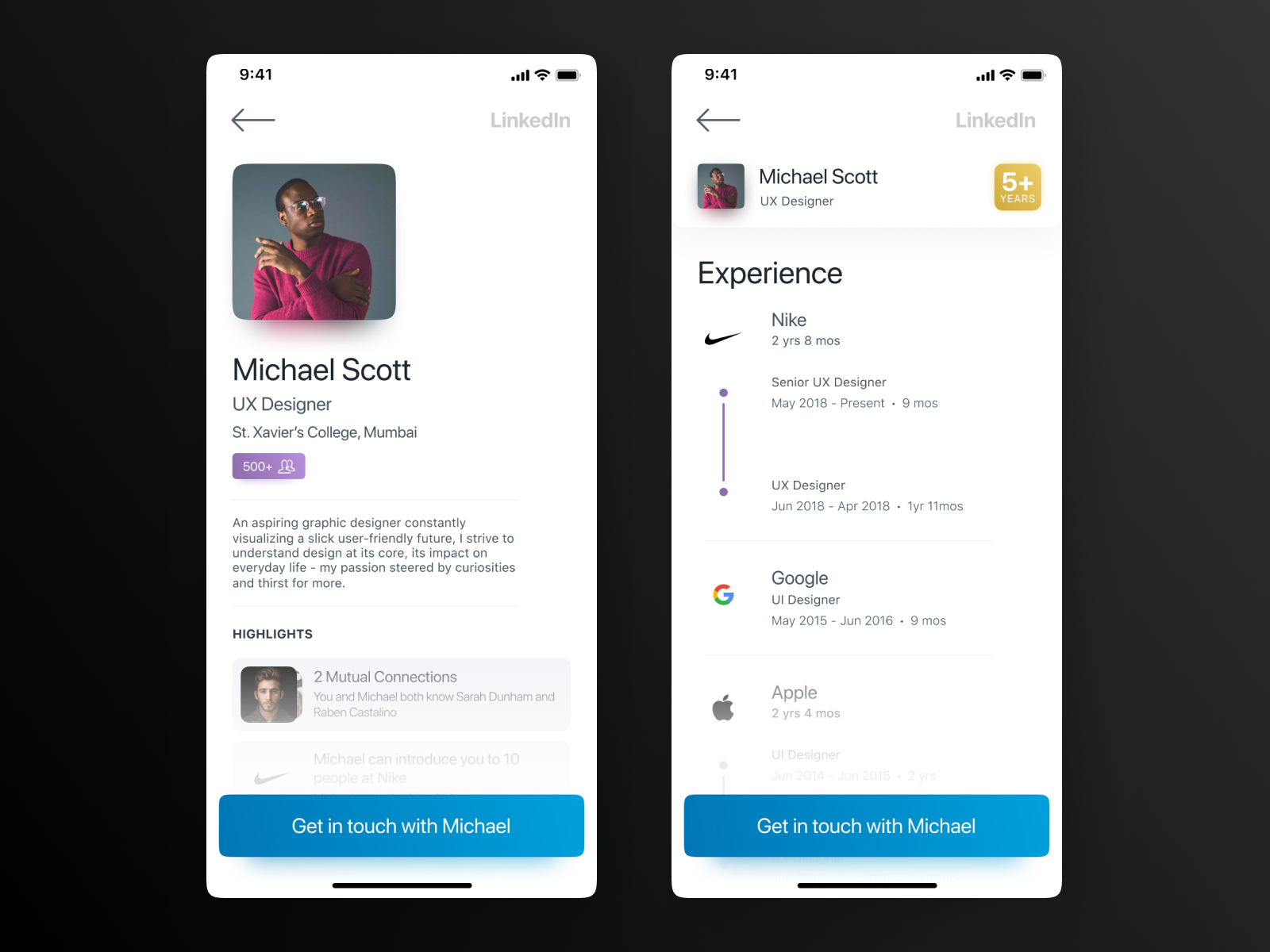 LinkedIn App Redesign Concept by Keith Vaz on Dribbble