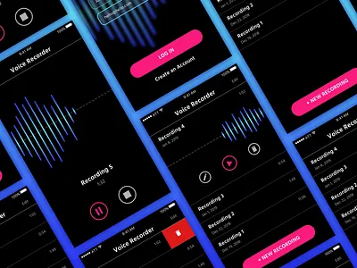 Voice Recorder App designs, themes, templates and downloadable graphic ...