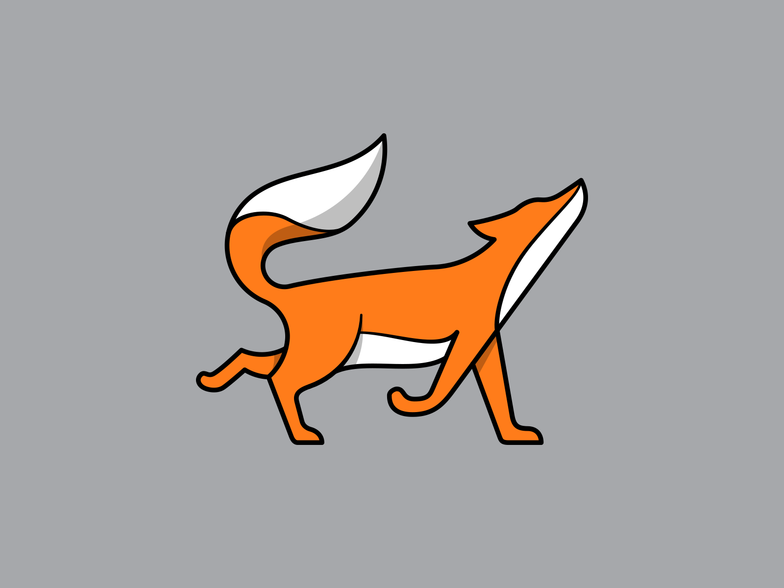 Prancing Fox Logo by Thomas Soto on Dribbble