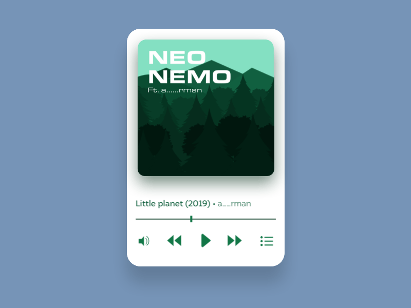 Daily UI: Music Player by Vidit Bhargava on Dribbble