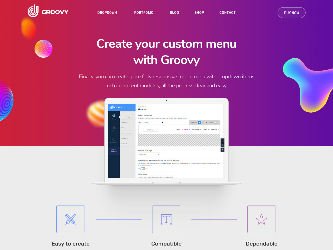 Groovy Wordpress Mega Menu Plugin by Grooni on Dribbble