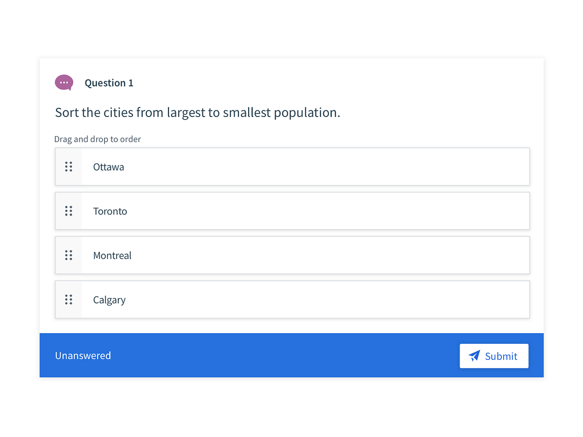 Sorting Question by Monica Moore on Dribbble