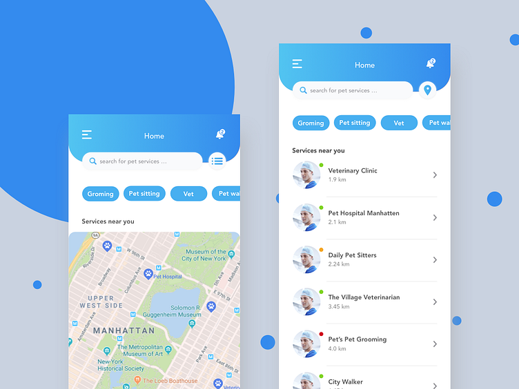 Pet Service App by Gelso Designs on Dribbble
