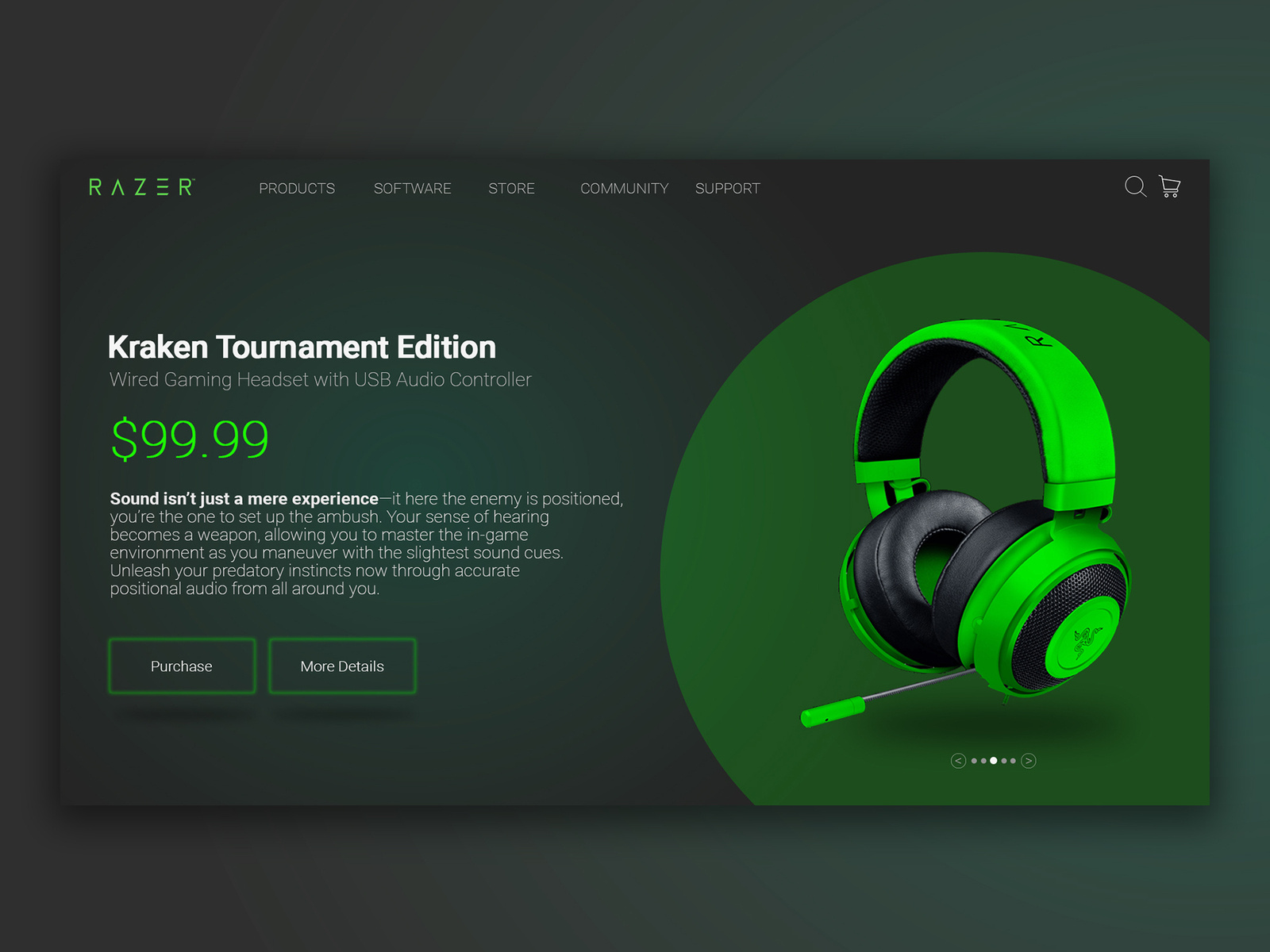 Razer Kraken - UI Design by Rafly Pratama on Dribbble