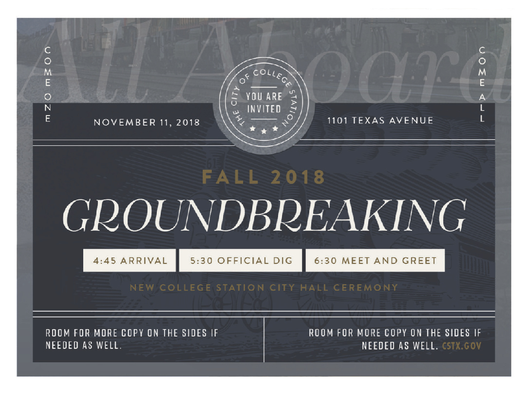Formal Groundbreaking Invitation by Kendra Gilts on Dribbble