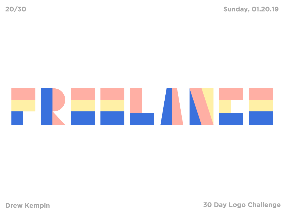 Freelance Logo (30 Day Logo Challenge) by Drew Kempin on Dribbble