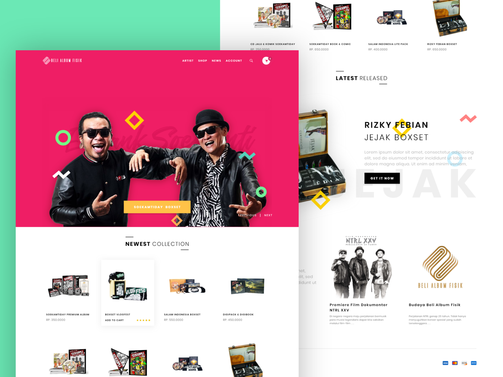 Beli Album Fisik - Music Album Store Website Redesign Concept by Adik ...