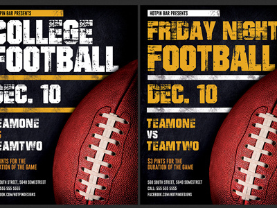 American Football Flyer Template by Hotpin on Dribbble
