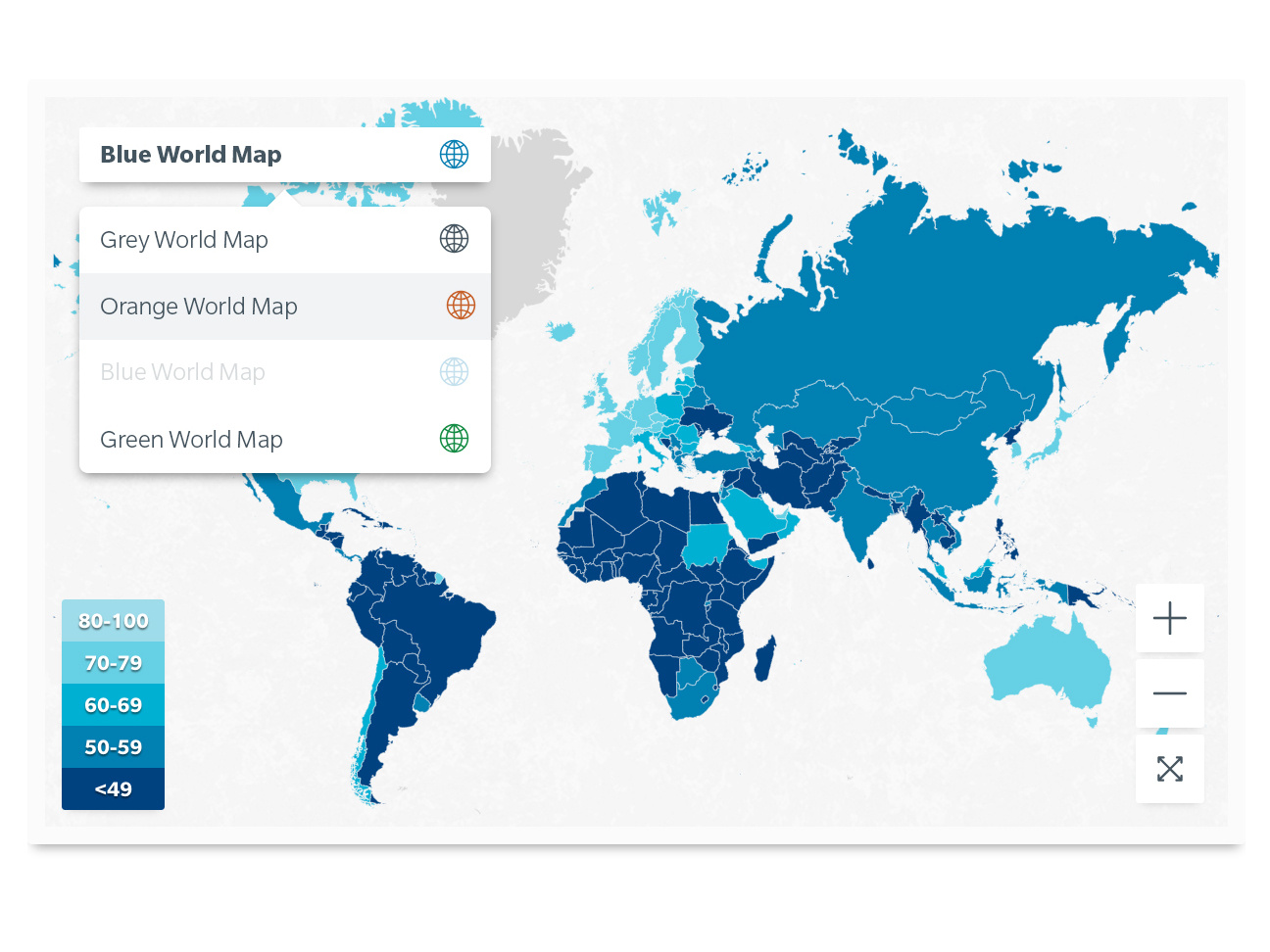 Interactive D3 World Map by Timothy Schletter on Dribbble